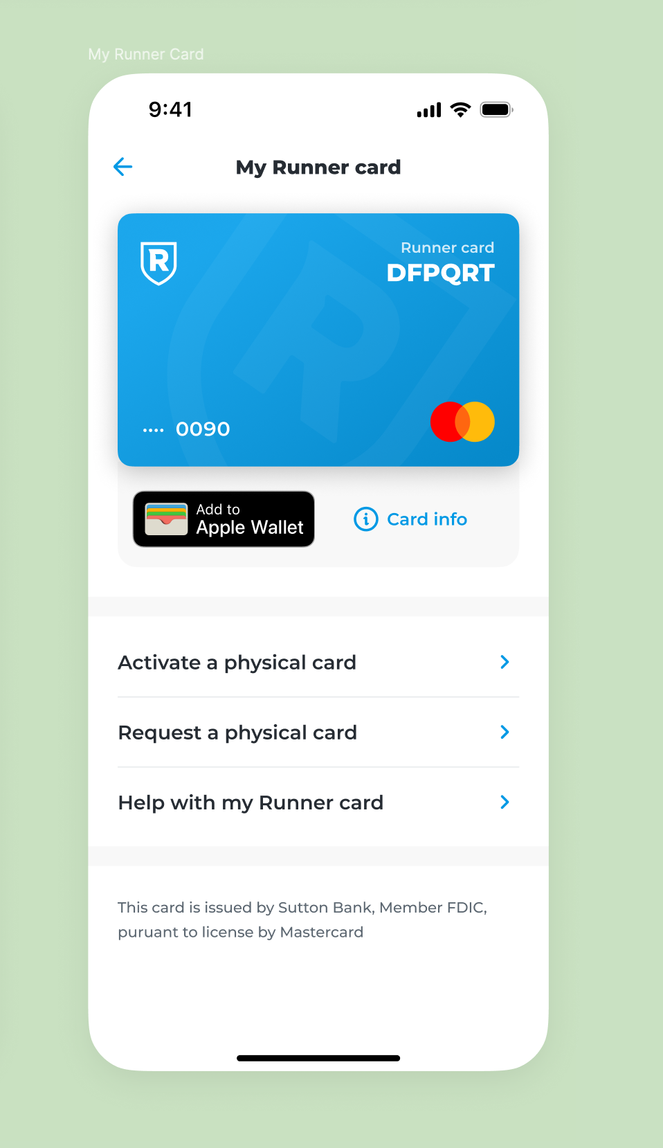 Runner card issues – Favor Runners